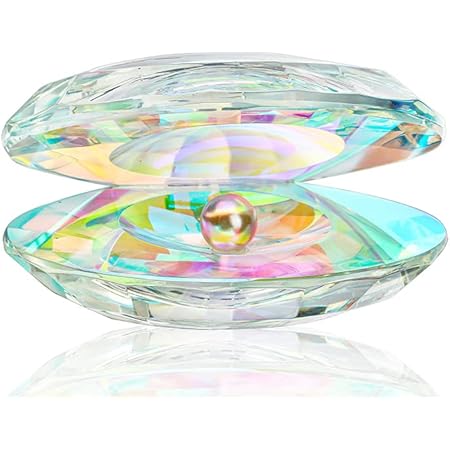 Amazon.com: H&D HYALINE & DORA Colorful Crystal Seashell Figurine ...