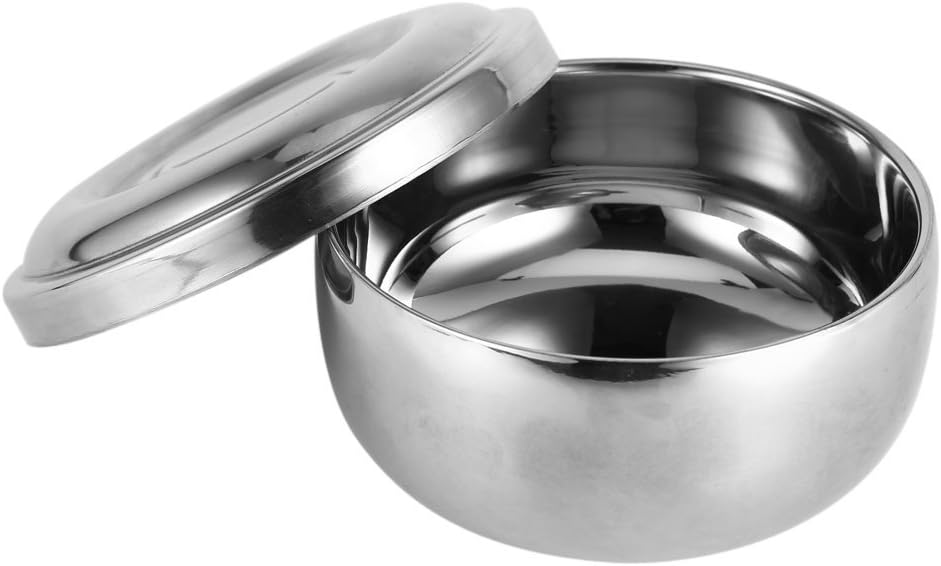 Amazon.com : QSHAVE Stainless Steel Shaving Bowl with Lid 4 Inch ...