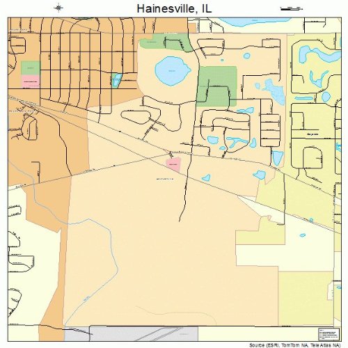 Amazon.com : Large Street & Road Map of Hainesville, Illinois IL ...