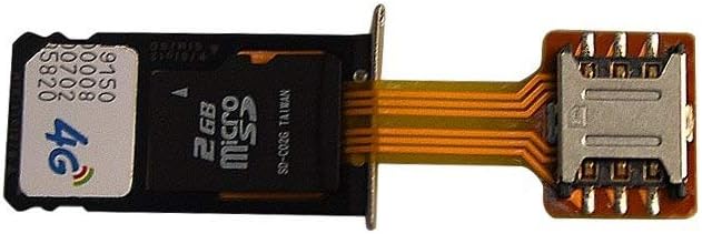 Amazon.com: Dual SIM Card Nano SD Adapter Hybrid Double Micro SD Card ...