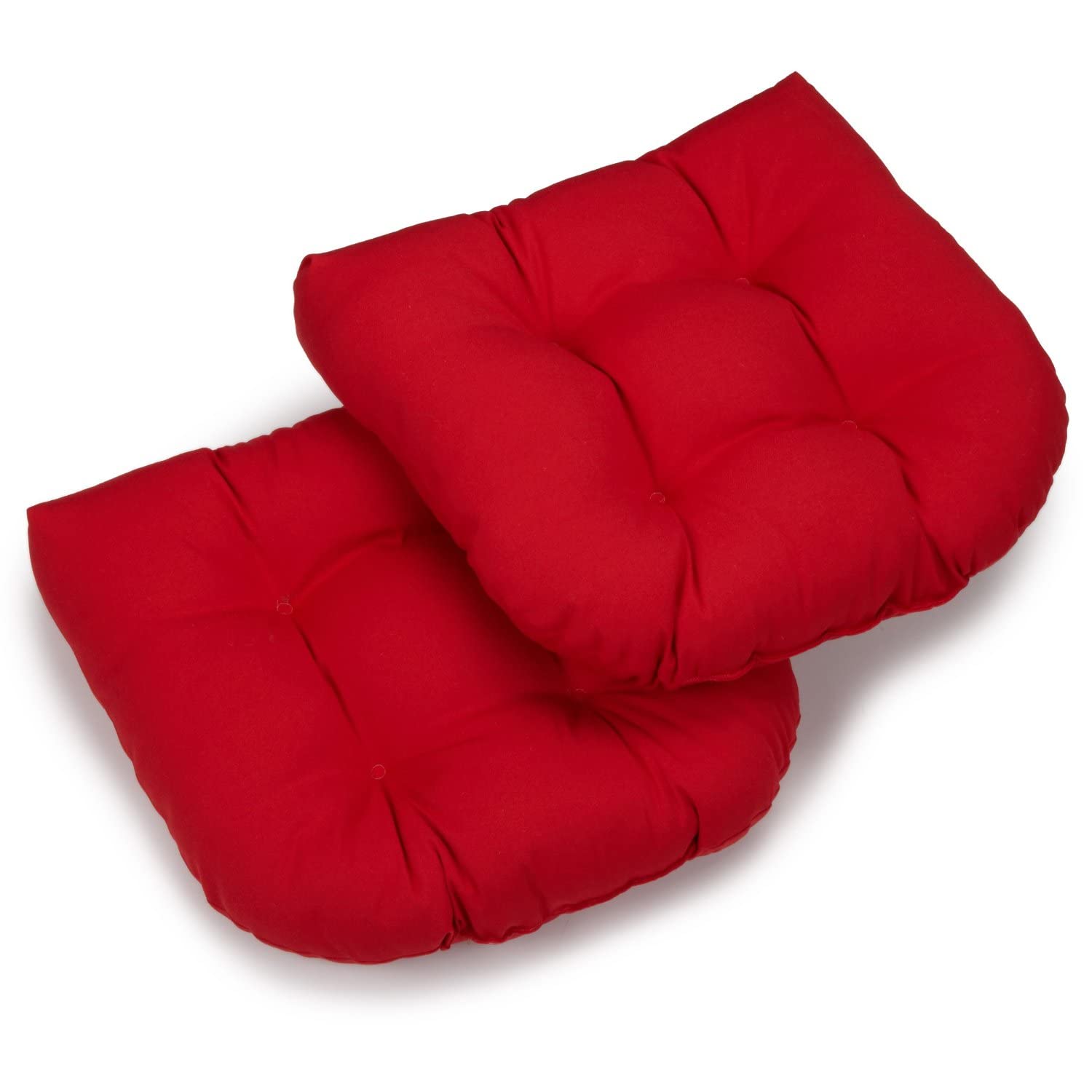 Amazon.com : Blazing Needles, L.P. Twill Rounded Back Chair Cushion, 19 ...