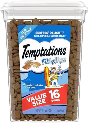 Temptations Mixups Surfers' Delight Flavour Treats for Cats (16 oz ...