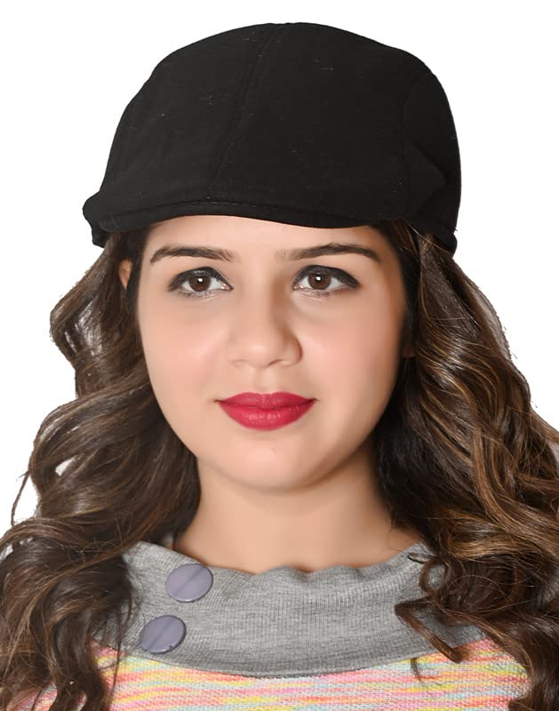Buy Sikander® - Women/Girls Autumn and Winter Plain Golf Cap Fabric ...