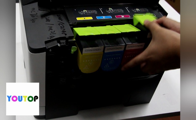 Watch installation guide for C2325 MC2325 C2425 C2425 C2535 toner-2 on ...
