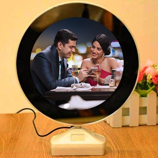SPACEAIR Personalized Customized Magic Mirror with Led Light Photo ...