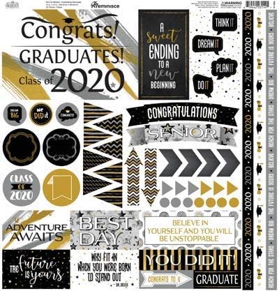 Amazon.com: The Graduate 2020 Graduation Stickers 12x12 Sheet