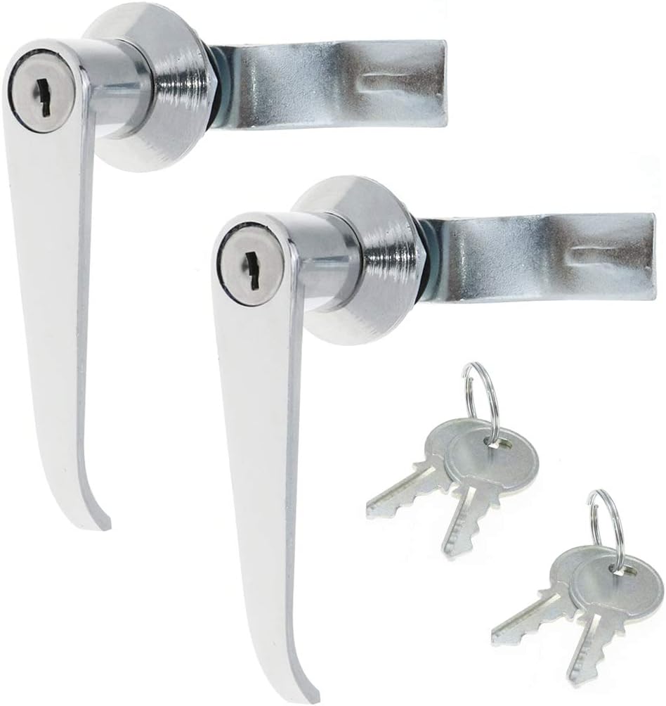 Quluxe 2 Pcs Chrome Zinc Alloy Handle Cabinet Locks Distribution Box ...