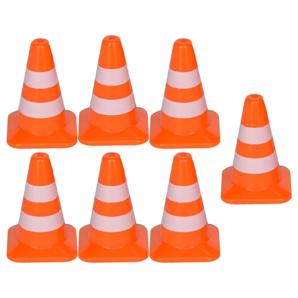 Amazon.com: STOBOK Traffic Cone, 7pcs Traffic Signs Toys Miniature ...