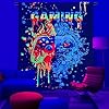 Amazon.com: Yagizaul Gamer Blackout Curtains for Bedroom, Blacklight UV ...