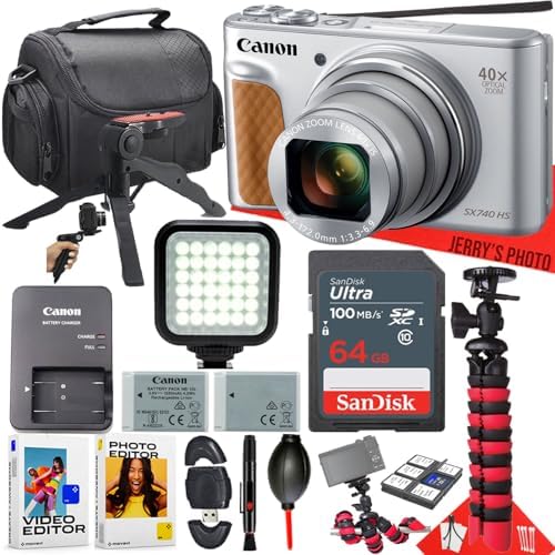 Amazon.com : Canon PowerShot SX740 HS Digital Camera (Black) Bundle ...