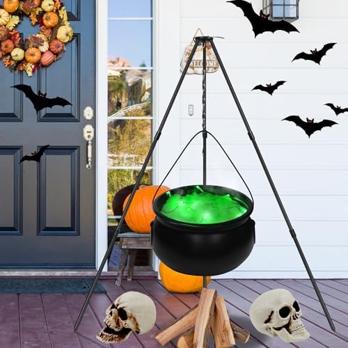 Amazon.com : Halloween Decorations Outdoor Large Witch Cauldron, Black Plastic Bowl Decor on ...