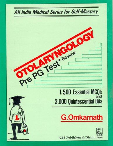Otolaryngology Pre-PG Test Review (ENT): Omkarnath G.: 9788123901954 ...