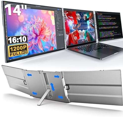 Amazon.com: Oiiwak Two Laptop Screen Extender 14 Inch FHD 1200P 16:10 ...