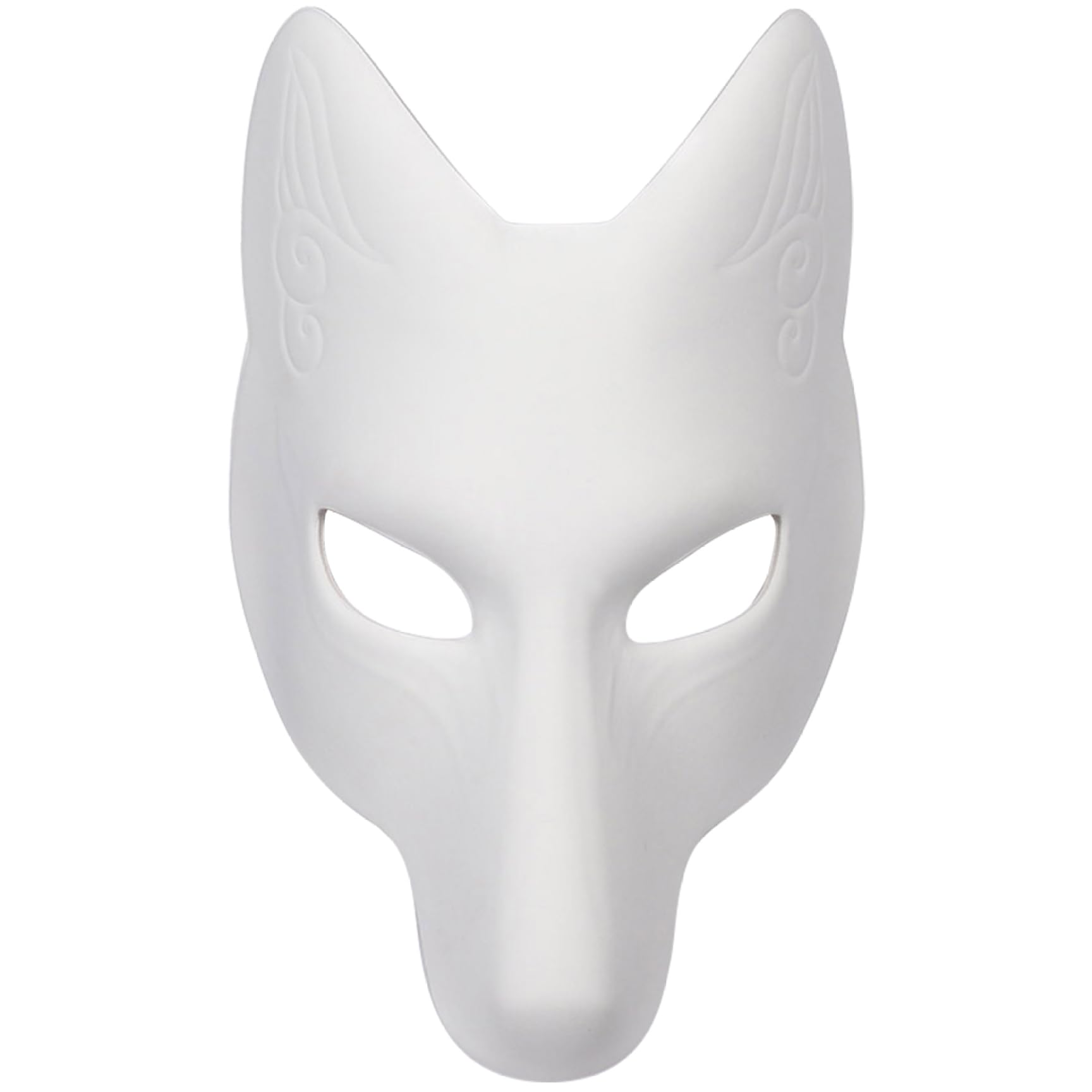 Weduspaty White Plain Masks Halloween Fox Mask Therian Mask Fox Cat ...