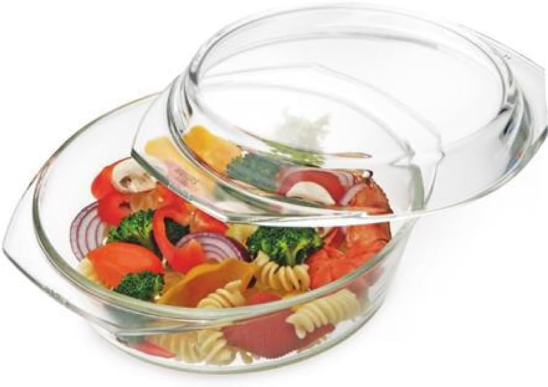 Simax 8593419414701 SIMAX. Round heatproof Dish with lid 5, 1L, Clear ...