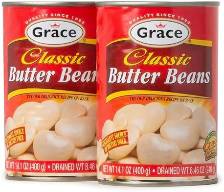 Amazon.com : Grace Butter Beans 14oz - 2 Pack Canned Butter Beans ...