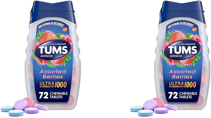 Amazon.com: TUMS Ultra Strength Chewable Antacid Tablets for Heartburn ...