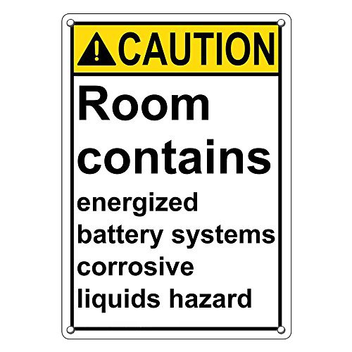 Amazon.com: Weatherproof Plastic Vertical ANSI Caution Room Contains ...