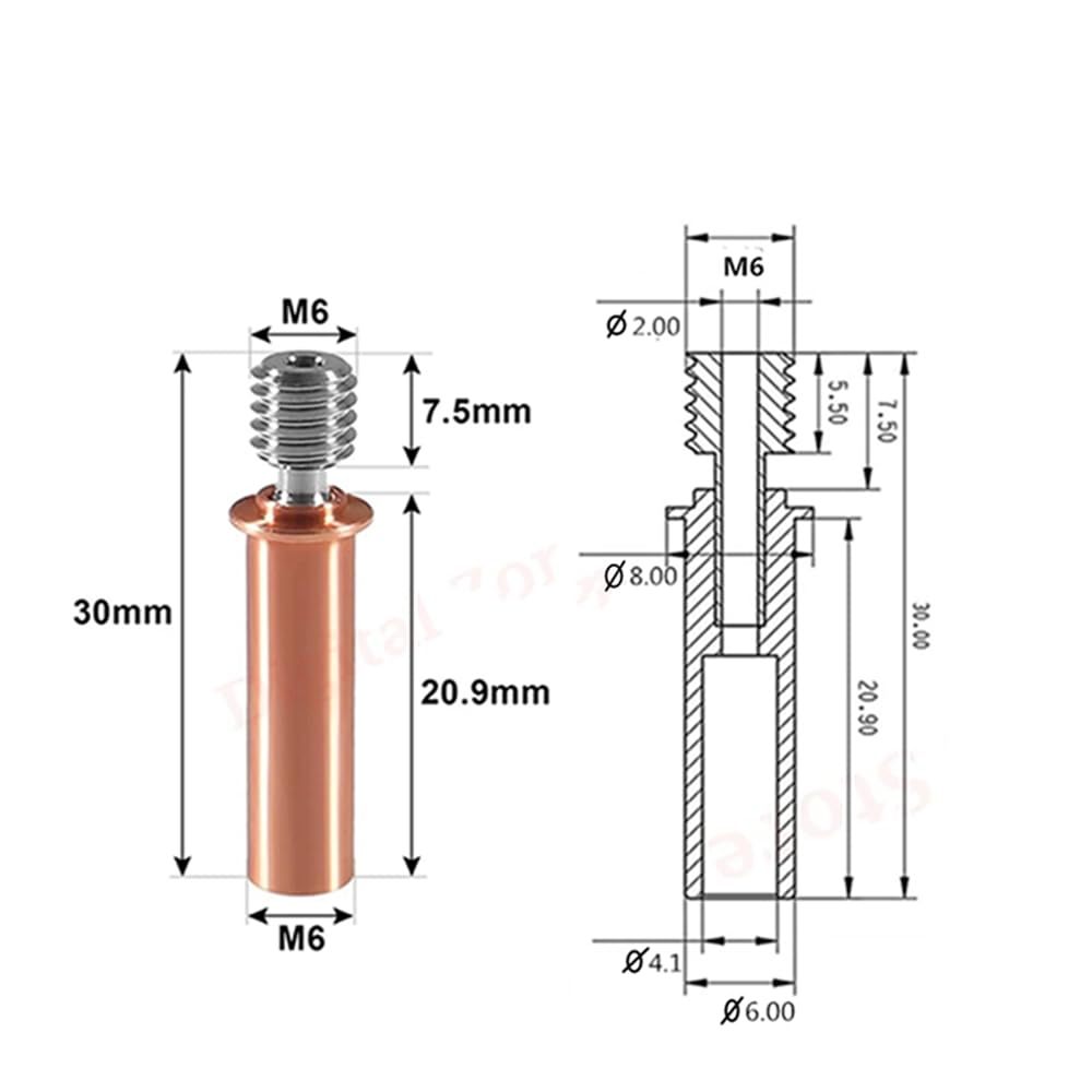 Snapklik.com : CR6 SE All Metal Bimetal Heatbreak Copper Titanium ...