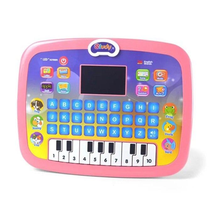 Educational Learning Kids Laptop Tablet Computer Plus Piano with led ...