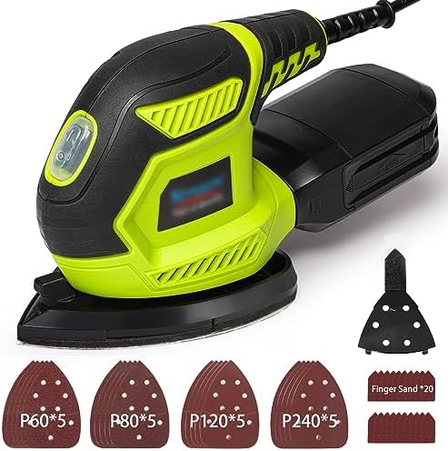 Detail Mouse Sander，200W 14000RPM Electric Detail Sanders with Dust ...