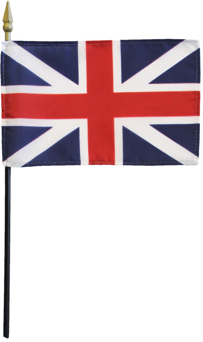 Amazon.com : King's Colors - British Union 4 in x 6 in Stick Flag ...