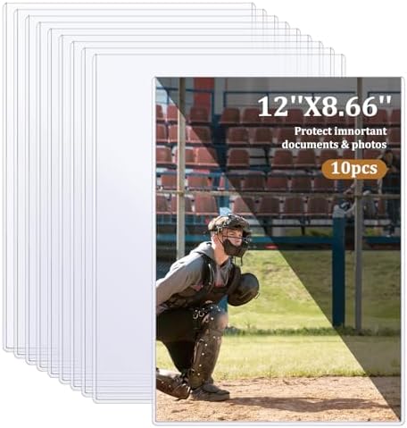 Amazon.com : 10 Pack Document-Toploaders 8.5 x 11 Inch Page Protectors ...