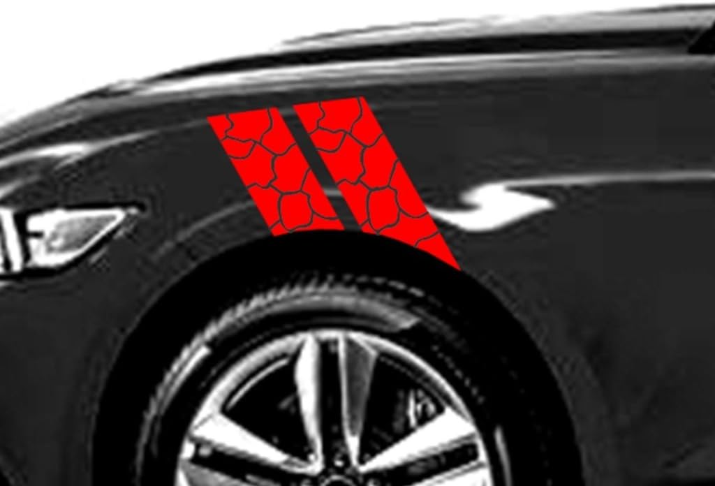 Amazon.com - Rock Fender Hash Mark Bars Vinyl Racing Stripes Graphic ...