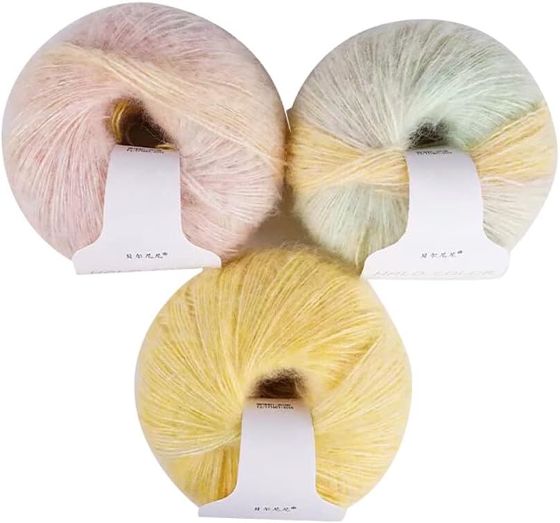Amazon.com: Yarn for Knitting & Crocheting, 3 Skeins Gradient Multi ...