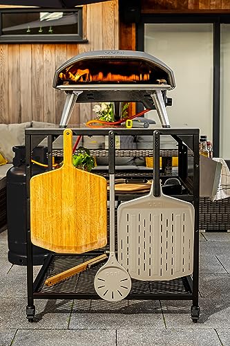 ooni Large Modular Table - Pizza Oven Table Cart, Metal Stainless Steel ...