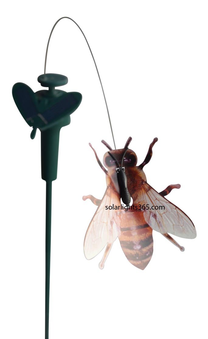 Amazon.com: Solar Yard Stake Fluttering Insects, Solar or Battery ...