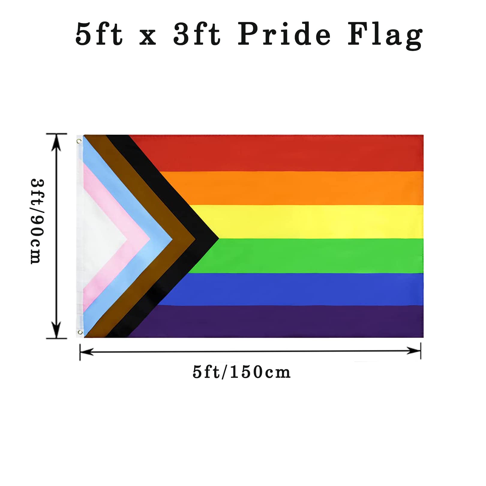 Pride Decorations Set-5ft x 3ft Pride Flag,10 Pcs Handheld Small Mini ...