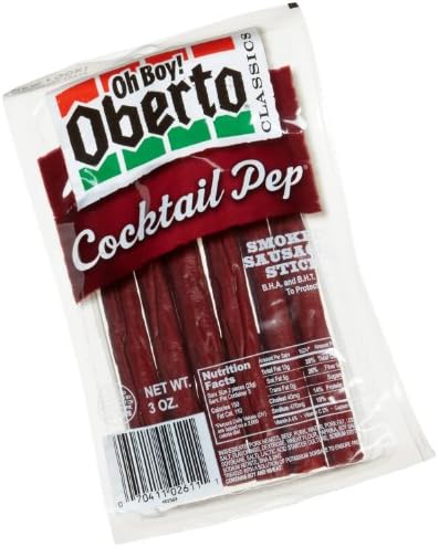 Amazon.com: Oberto Cocktail Pepperoni Flat Pack, 3-Ounce (Pack of 8 ...