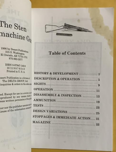 2 Books: British Sten Manual + Sten Submachine Gun 9mm UK Subgun WWII ...