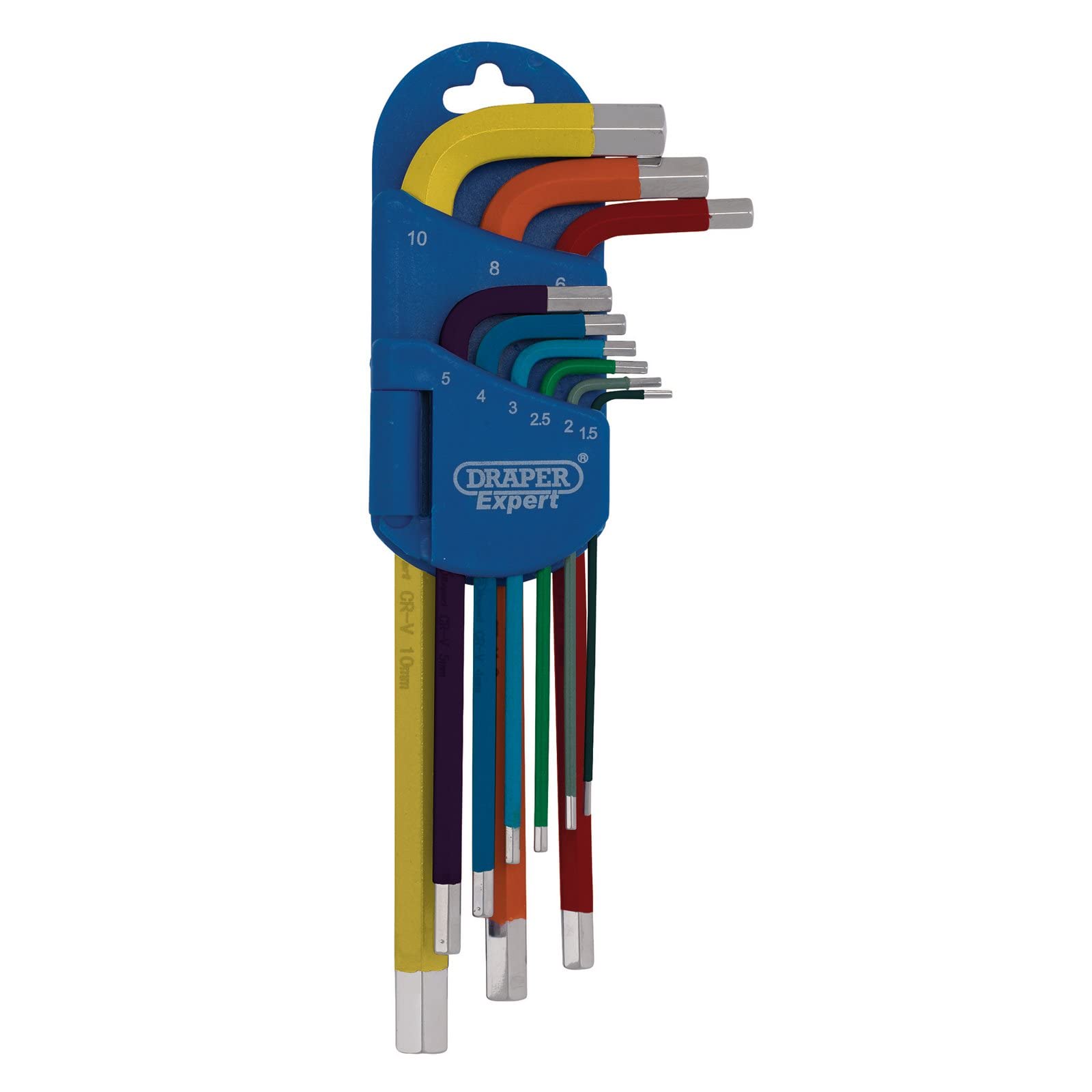Draper 04905 Metric Multicolour Long Arm Hex Key Set (9 Piece) : Amazon ...