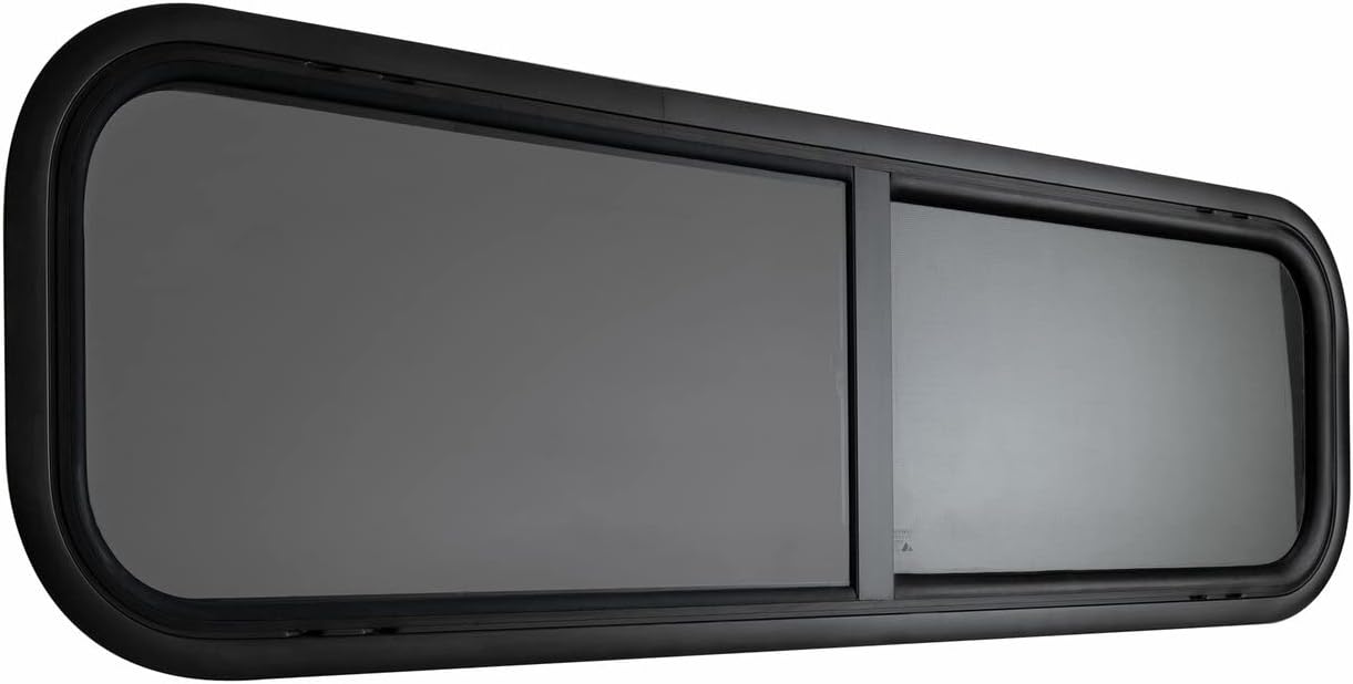 Amazon.com: RecPro RV Window | 42"W x 12"H | Teardrop Style Black ...