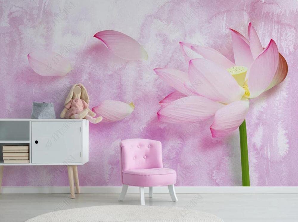 Buy 3D Wallpaper Pink Lotus Lotus for Walls Murals Wallpaper for ...