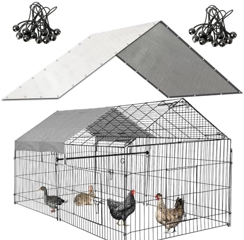 Amazon.com: TUSAUW Chicken Coop Cover Outdoor Waterproof Chicken Coop ...