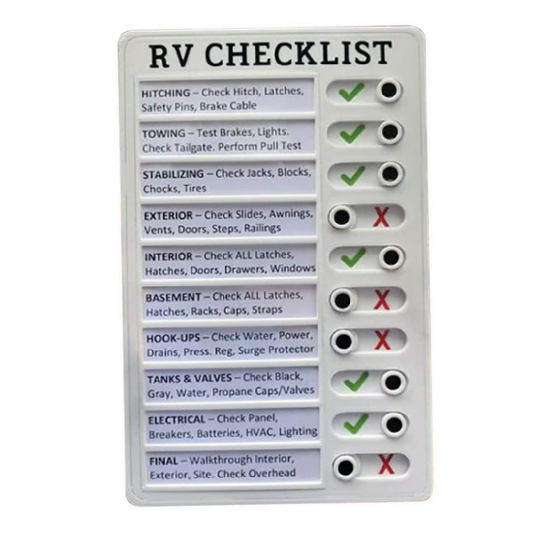 Buy RV Memo Portable Chores Chart Board with Slider Reusable Message ...