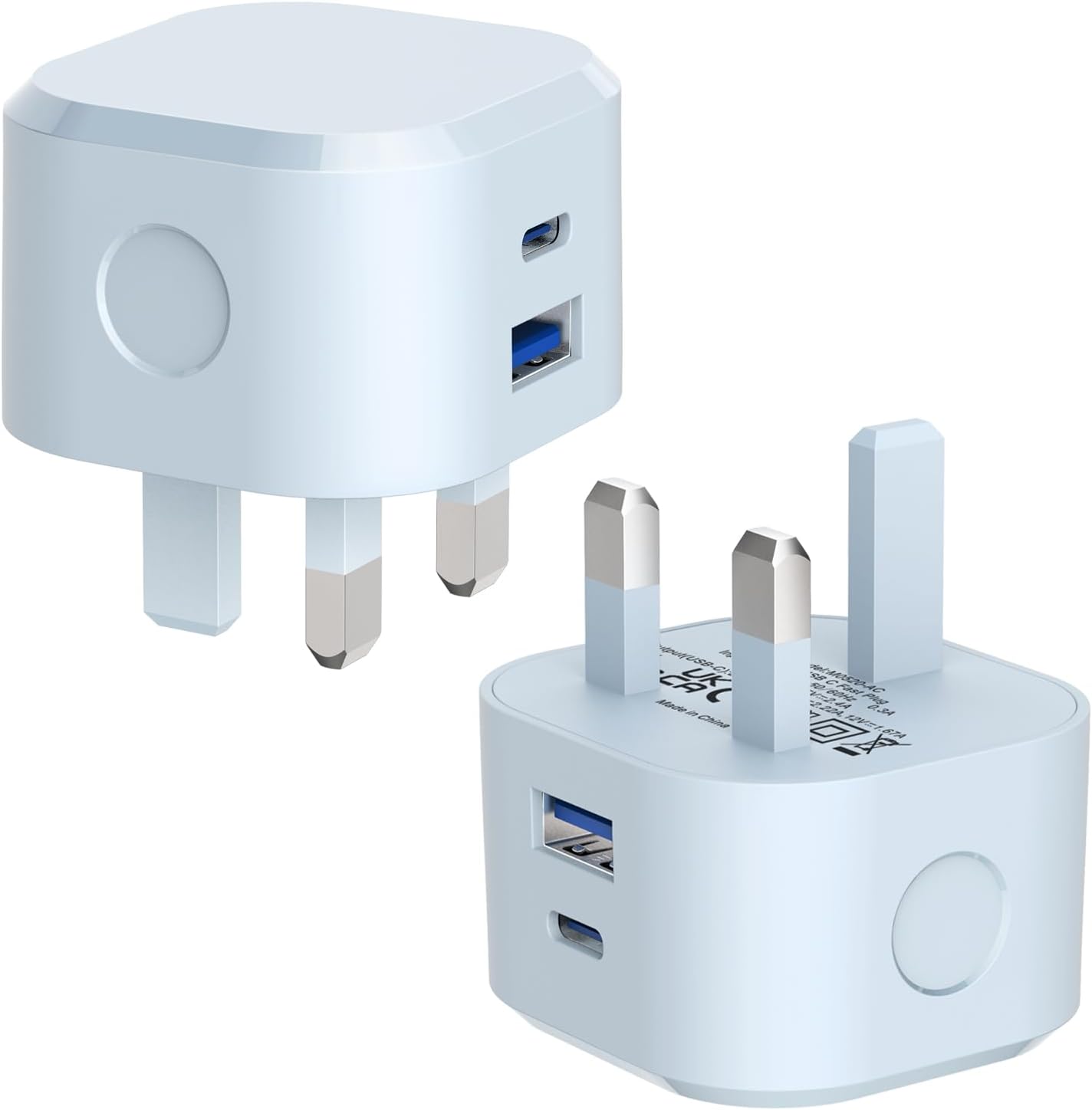 USB C Plug,20W 2 Pack Apple iPhone Fast Charger Plug UK for iPhone 15/ ...