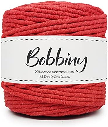 BOBBINY | Knitted Macrame Cotton Like Cord Dori Thread for Macrame DIY ...