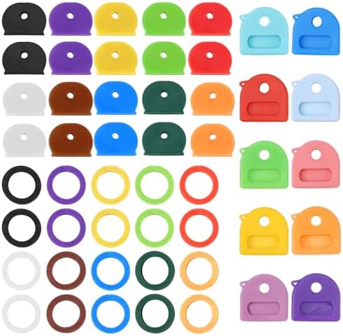 Amazon.com : 50pcs Key Cap Covers, Silicone Colorful Key Tags ...