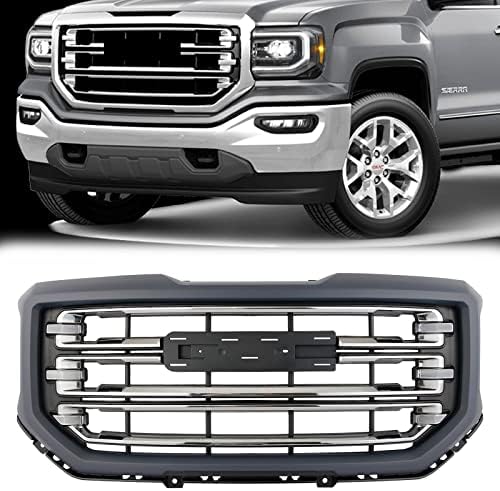 Amazon.com: KARPAL Front Bumper Grille Chrome Compatible with 2016-2019 ...