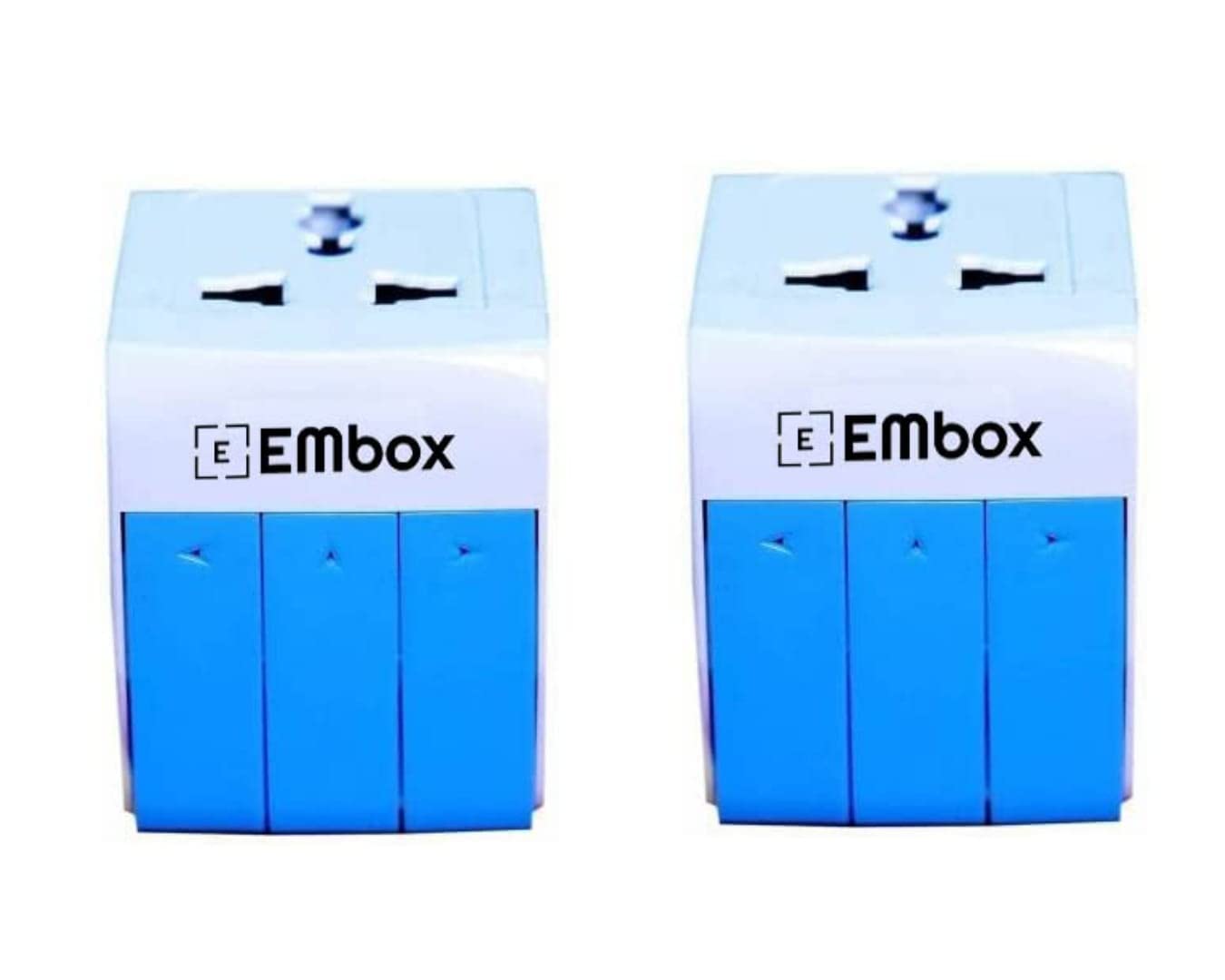 EMBOX 3 Pin Multi Plug Socket-Universal Travel Adapter with Individual ...