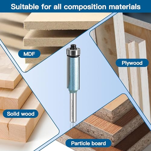 Snapklik.com : KEENTECH Router Bits, Carbide Tipped Bearing Flush Trim ...