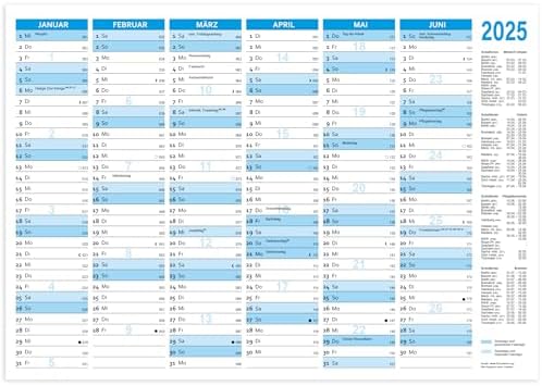 RNKVERLAG 2911/25 – Calendrier tableau 2025 au format A5 paysage, 25 ...