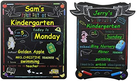 Unicorn Theme First Day of School Chalkboard, 13.8 x 10 Inch First and ...