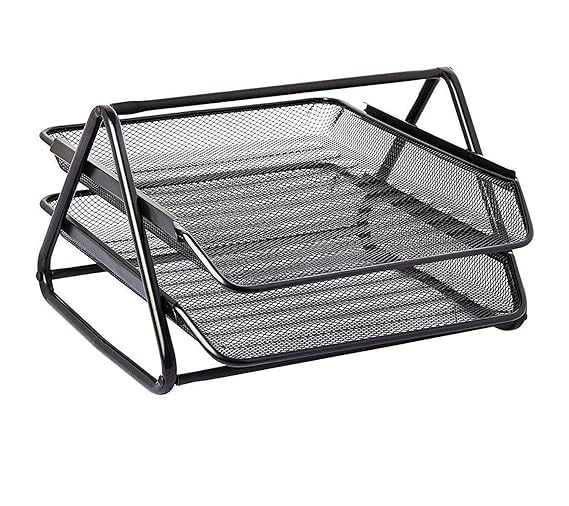 Botash 2 layer metal mesh file rack for file document paper newspaper ...