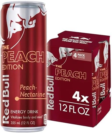 Amazon.com: Red Bull Peach Edition Energy Drink, Peach Nectarine, with ...