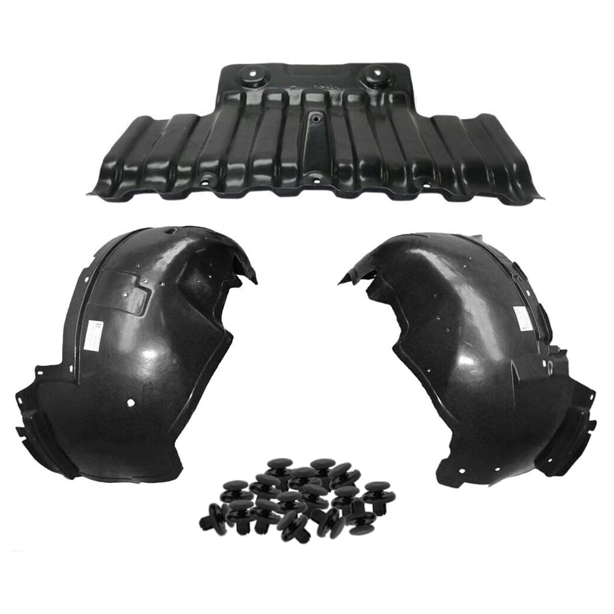 Amazon.com: Parts N Go Fender Liner & Engine Under Cover Set w/Clips ...